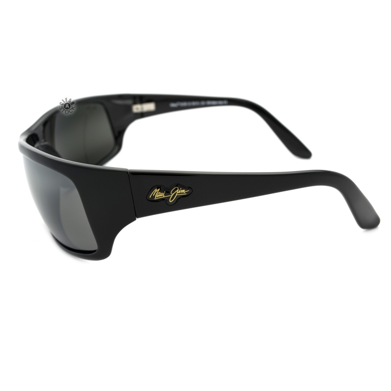 Maui Jim Peahi Mj202 02 Polarized Sunglasses Gloss Black Neutral Grey