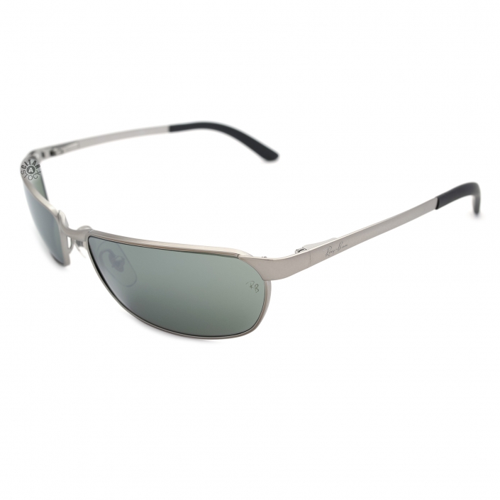 Ray-Ban RB3190 Flight Sunglasses 005/40 Matte Silver/G-15 Mirror