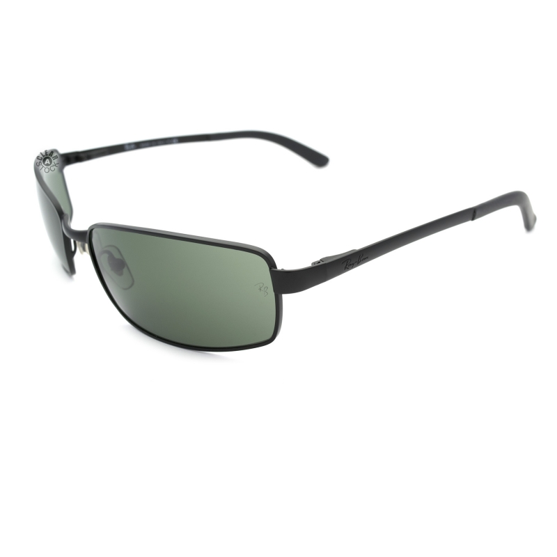 Ray-Ban RB3194 Sunglasses 006 Matte Black/Green 59mm