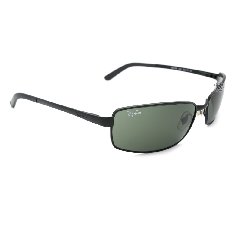 Ray-Ban RB3194 Sunglasses 006 Matte Black/Green 59mm