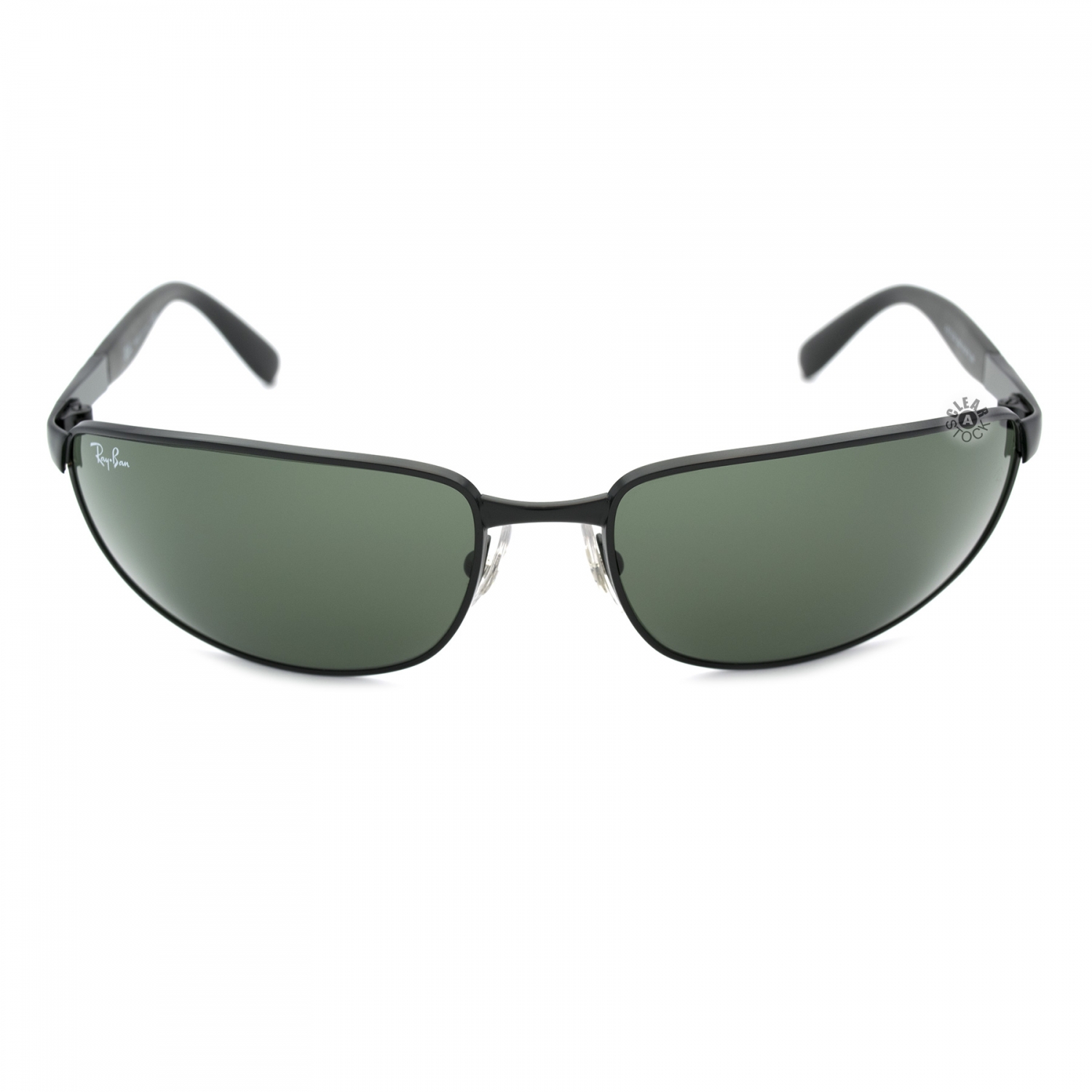 Ray-Ban RB3254 Sunglasses 006 Matte Black/Crystal Green