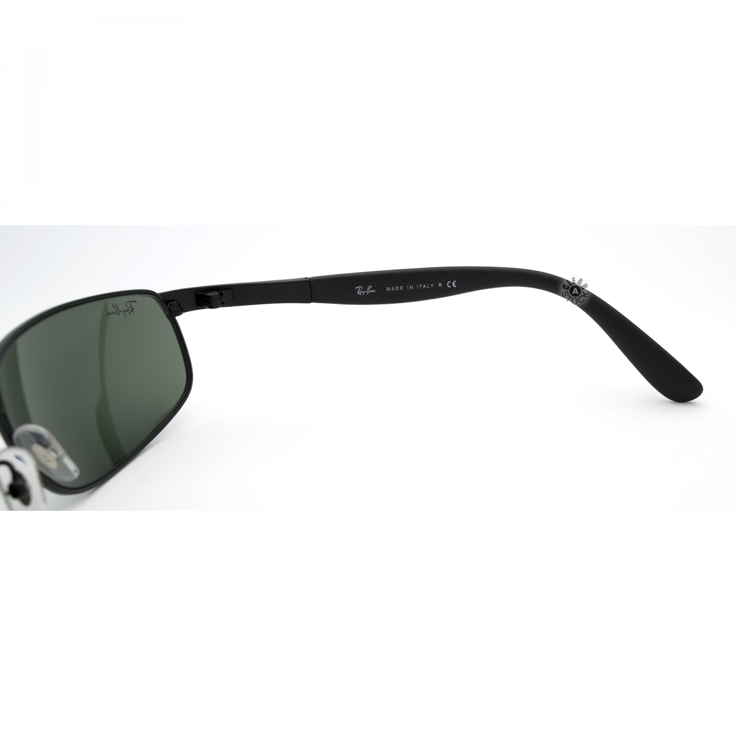 Ray-Ban RB3254 Sunglasses 006 Matte Black/Crystal Green
