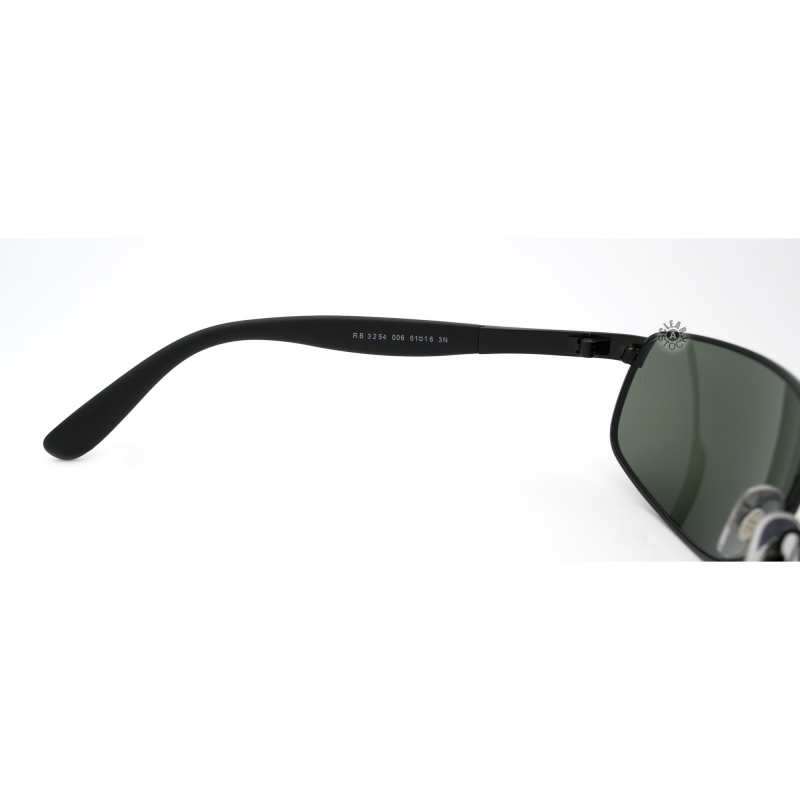 Ray-Ban RB3254 Sunglasses 006 Matte Black/Crystal Green